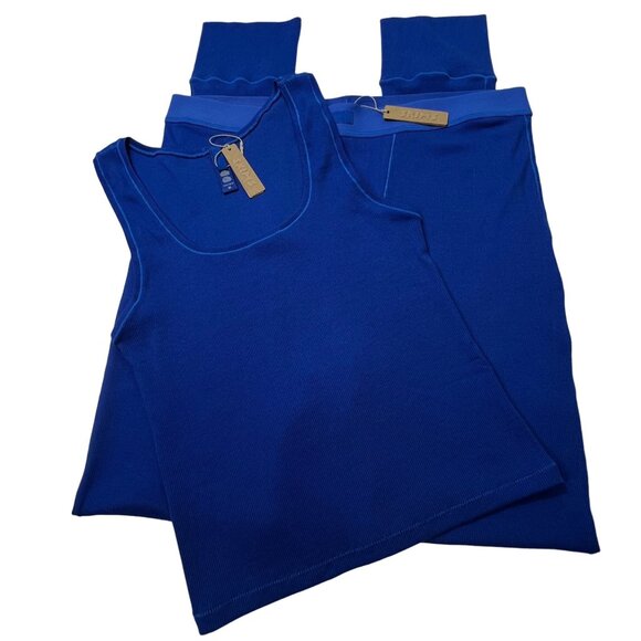SKIMS | Tops | Skims Cotton Rib Tank Leggings Set Cobalt 2x | Poshmark